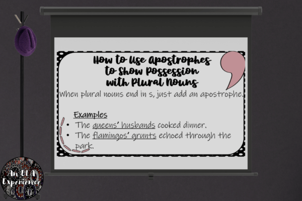 Colorful Lessons on Apostrophes for Middle School Students - An ELA ...