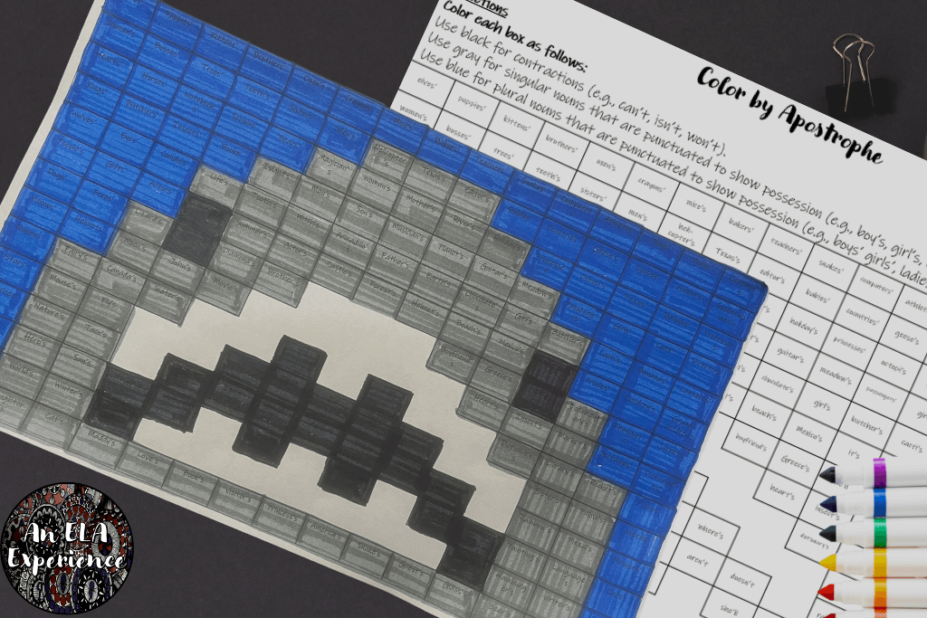 Colorful Lessons on Apostrophes for Middle School Students - An ELA ...