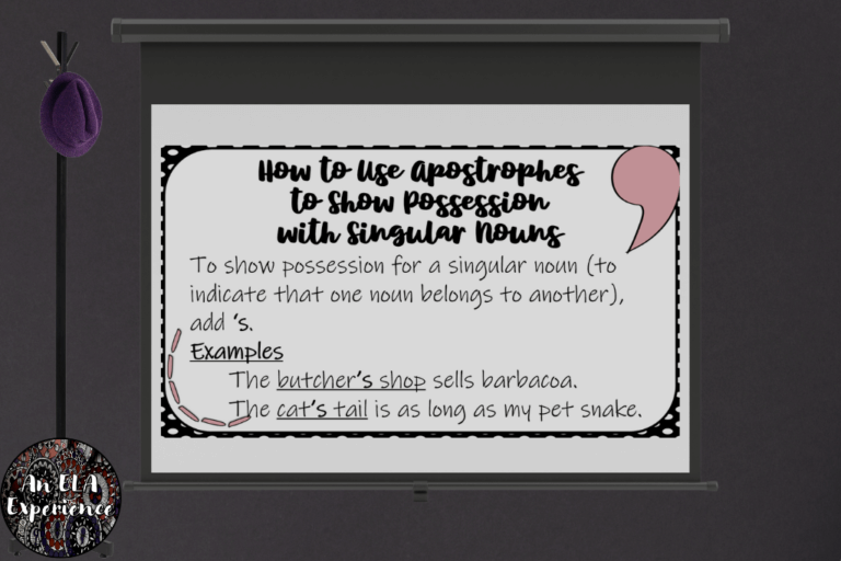 Colorful Lessons on Apostrophes for Middle School Students - An ELA ...